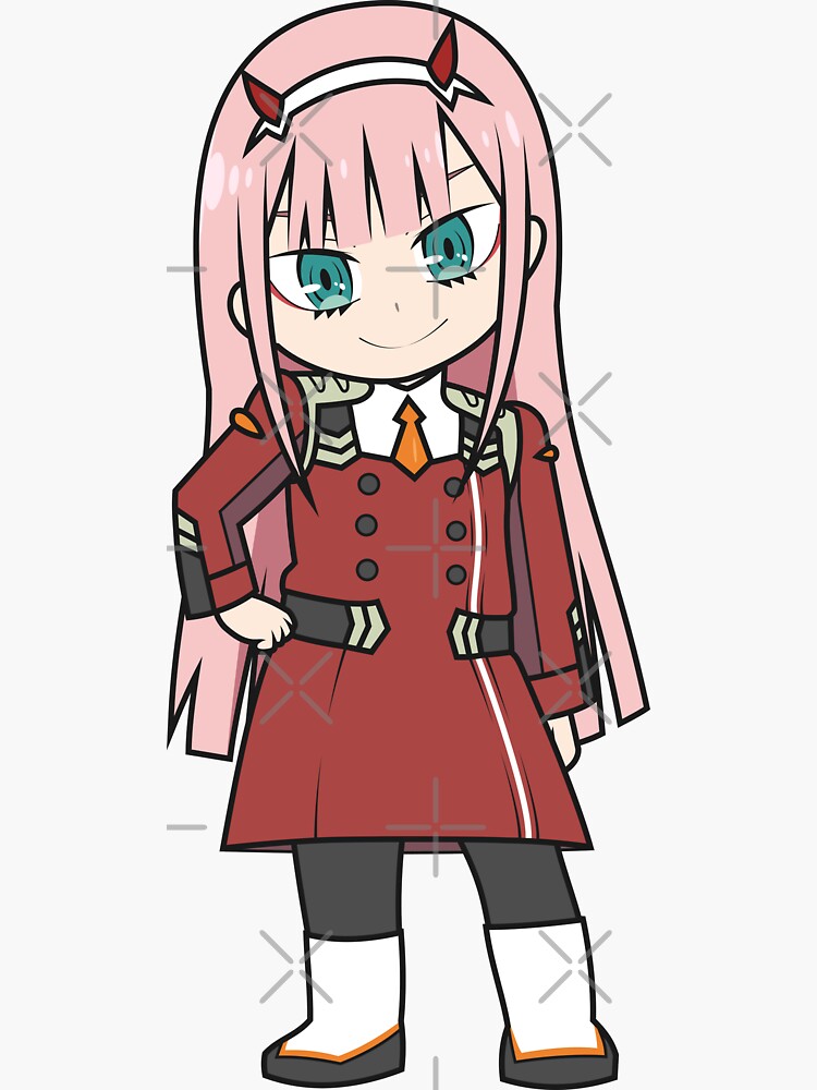 "Darling in the Franxx Zero Two Chibi" Sticker for Sale by ChibiCheems ...