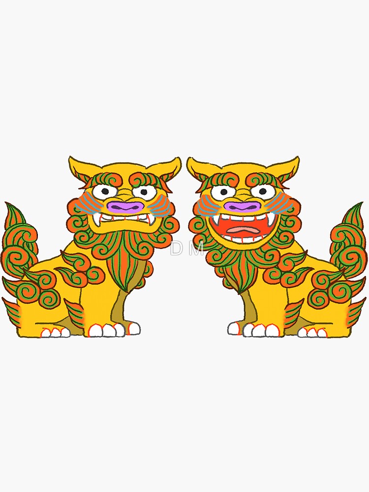 "Shisa of Okinawa (Tiger Style)" Sticker for Sale by DMD5 | Redbubble
