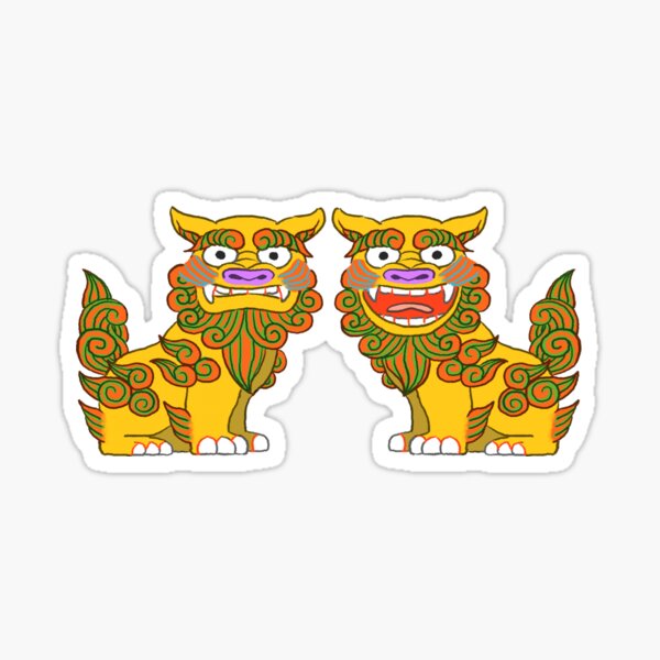 "Shisa of Okinawa (Tiger Style)" Sticker for Sale by DMD5 | Redbubble