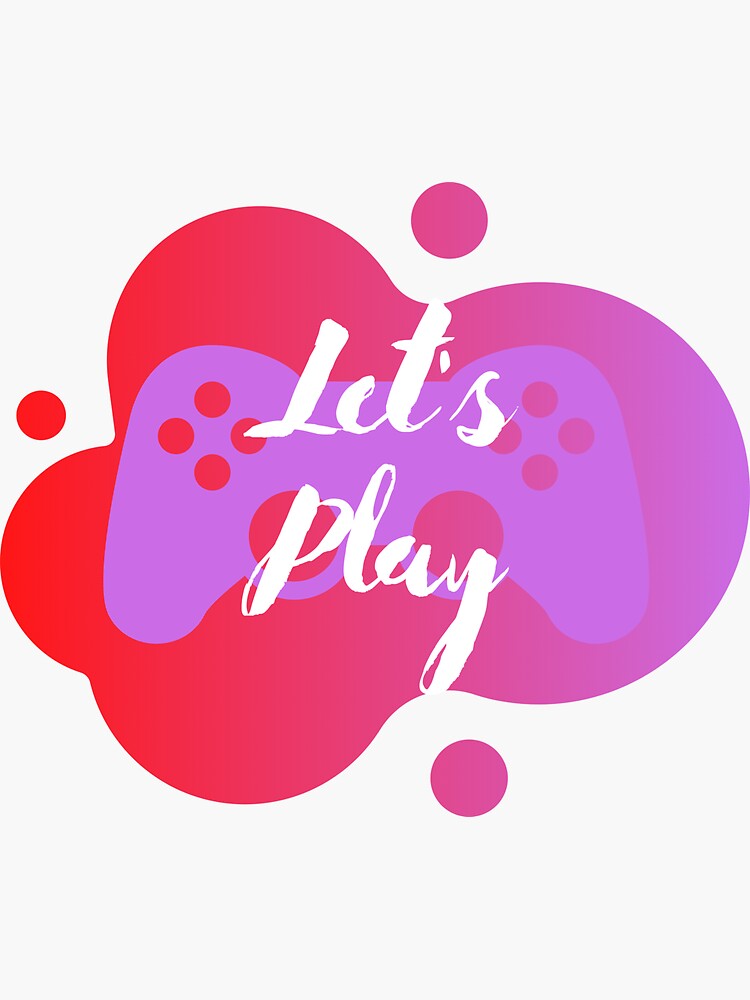 "Let's Play | Video Games" Sticker for Sale by TheNerdsEdge | Redbubble