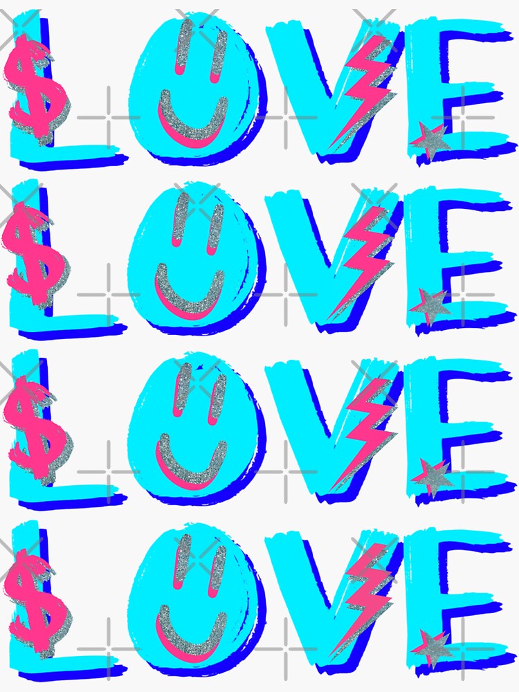 "preppy LOVE" Sticker for Sale by juliasantos5 | Redbubble