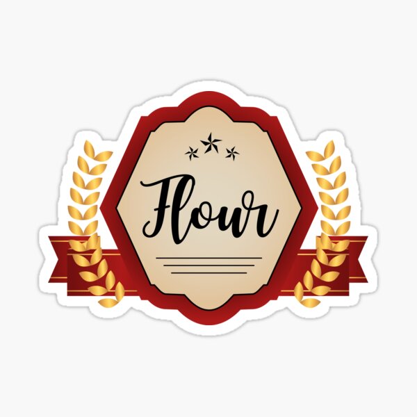 "Flour for ingredient containers" Sticker for Sale by GoodThingsOnly ...