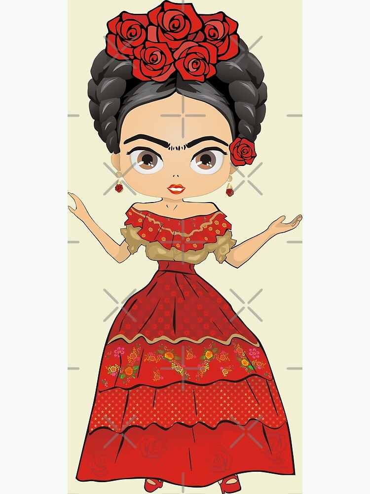 "Frida Kahlo Cute" Poster for Sale by SoulSafe | Redbubble
