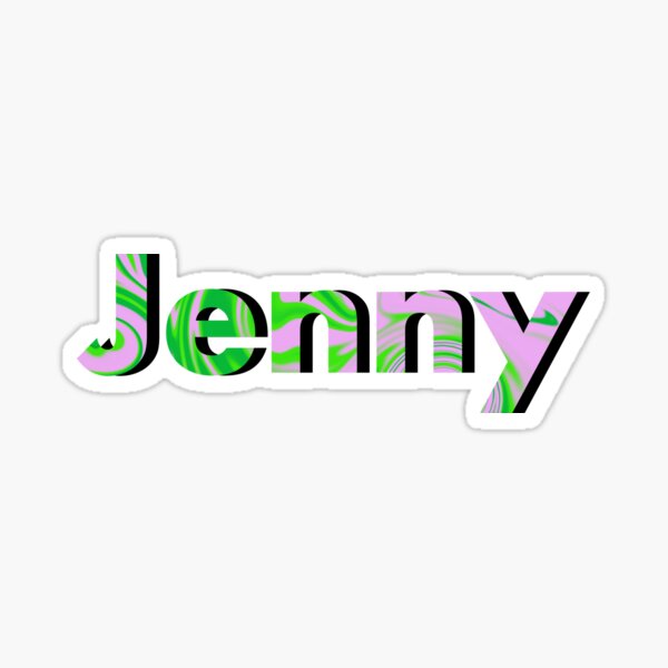 "Jenny Custom Name" Sticker by ReniCreative | Redbubble