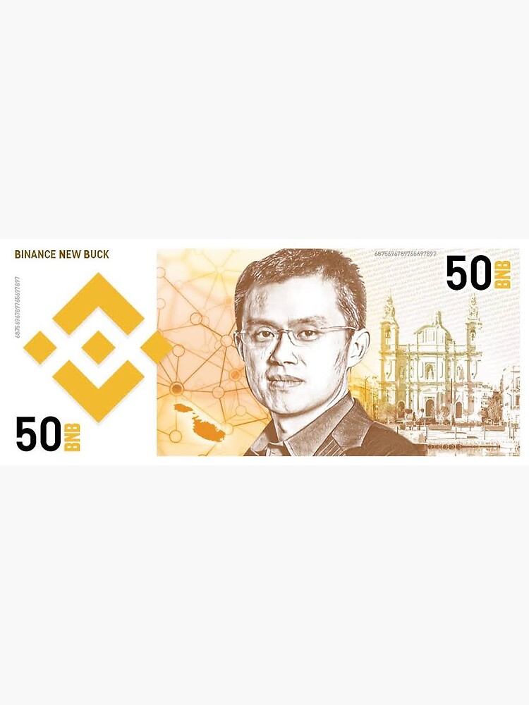 "Binance Buck Sticker" Sticker for Sale by CryptoCentre | Redbubble