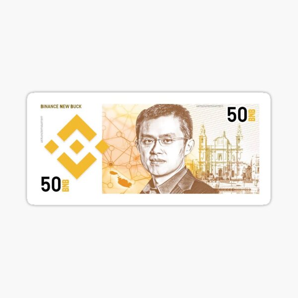 "Binance Buck Sticker" Sticker for Sale by CryptoCentre | Redbubble