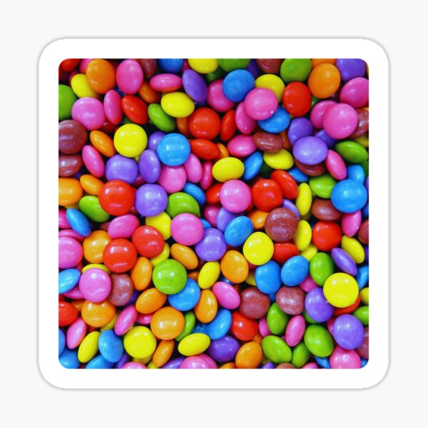 "Smarties Background - Candy Sweets Chocolate Lover Gift" Sticker for ...