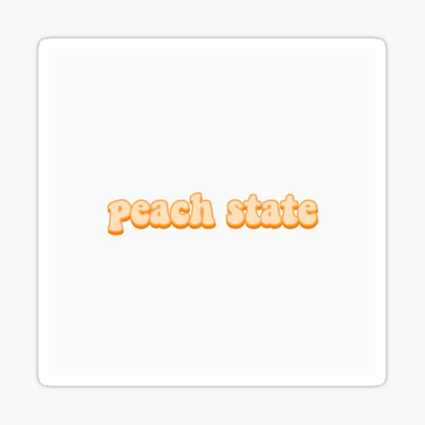 "Peach State Sticker " Sticker for Sale by shelbydsmiley | Redbubble