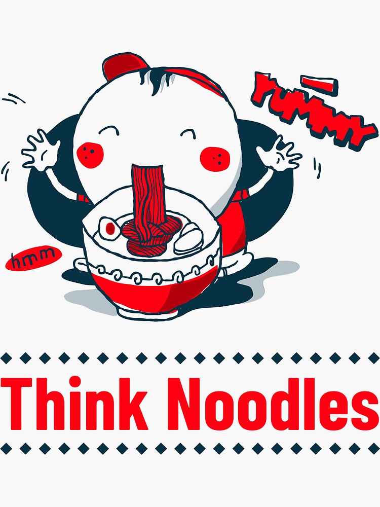 "Think noodles sticker" Sticker for Sale by HookahShirt | Redbubble