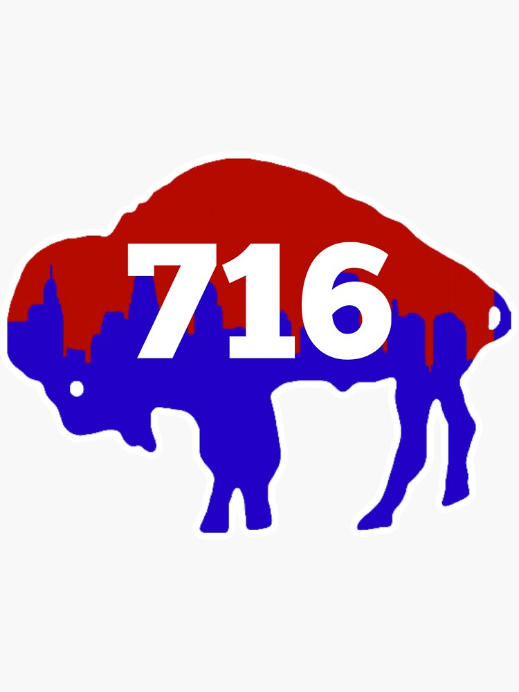 "Buffalo 716 City Outline" Sticker for Sale by Art-by-Brenna | Redbubble