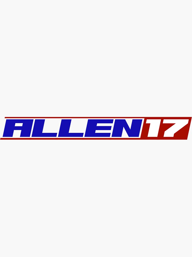 "Josh Allen #17" Sticker for Sale by Art-by-Brenna | Redbubble