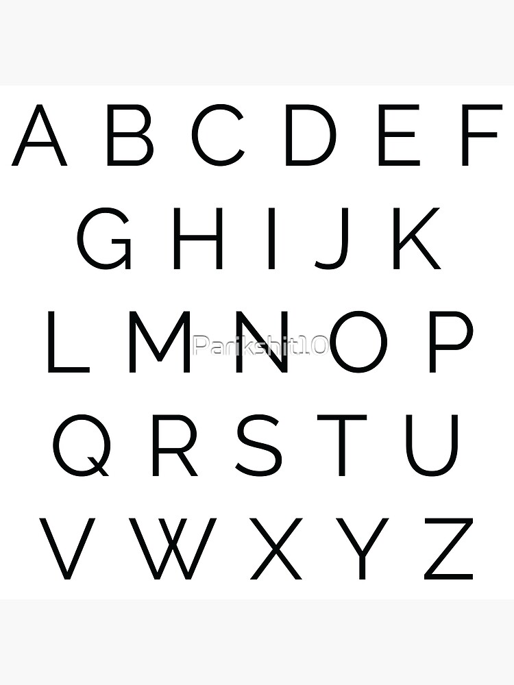 "Raleway letters" Poster for Sale by Parikshit10 | Redbubble