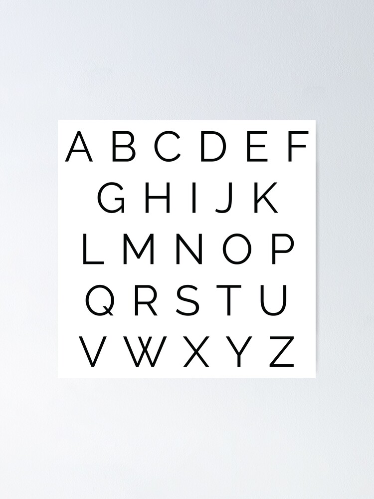 "Raleway letters" Poster for Sale by Parikshit10 | Redbubble