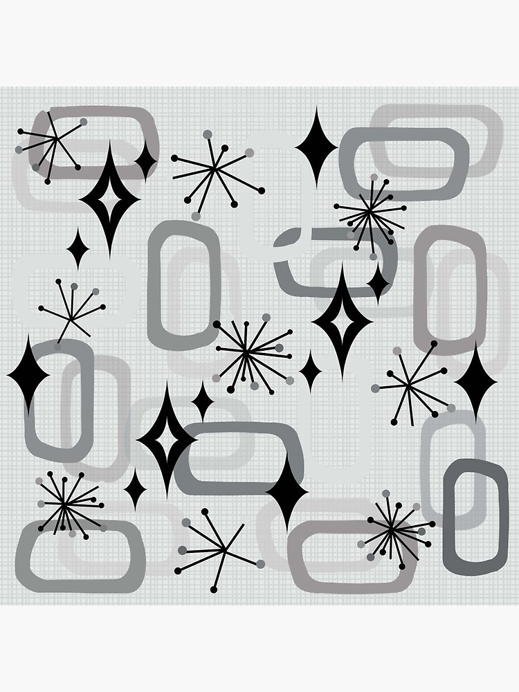 "Retro 60's Minimal Design in Gray" Sticker for Sale by Sharon Schwalbe ...