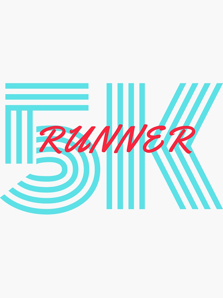 "5k Runner" Sticker by RunThatApparel | Redbubble
