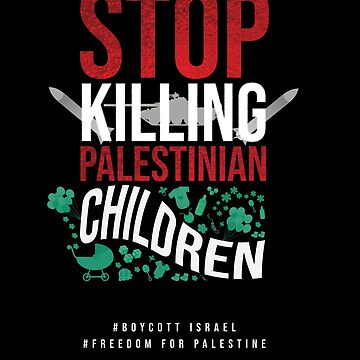 "Freedom For Palestine, Boycott Israel, Free Palestine" Sticker for ...