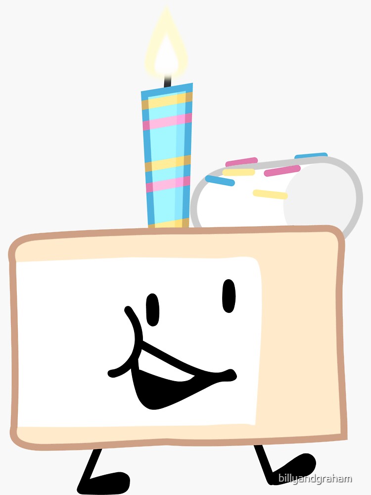 "bfb birthday cake " Sticker for Sale by billyandgraham | Redbubble
