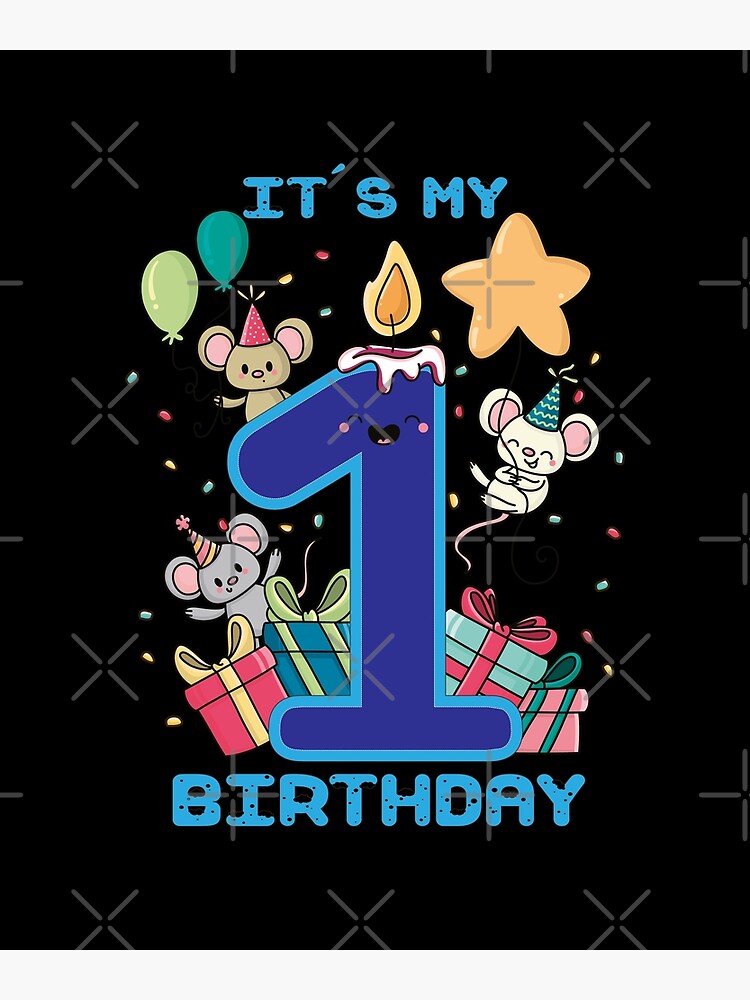 Lámina artística «Es mi primer cumpleaños, feliz primer cumpleaños ...