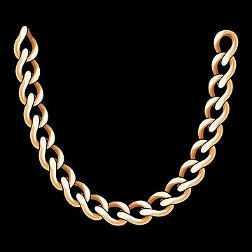 "Gold Chain" Sticker for Sale by PhatStylez | Redbubble