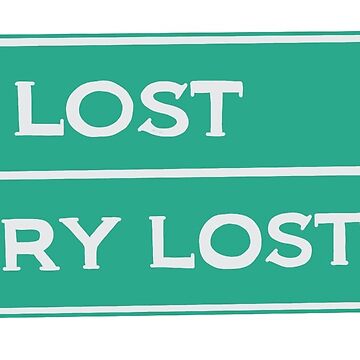 "Lost road sign" Sticker for Sale by cardiffzo | Redbubble