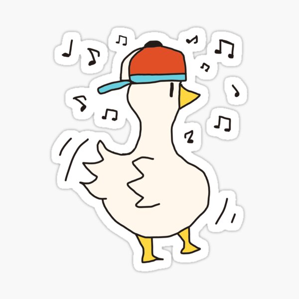 Pegatina « Shuba Dancing Duck Meme Divertido Pato Lindo Con Sombrero ...