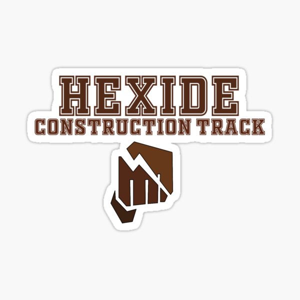 "hexide construction track" Sticker for Sale by bookworm2102 | Redbubble