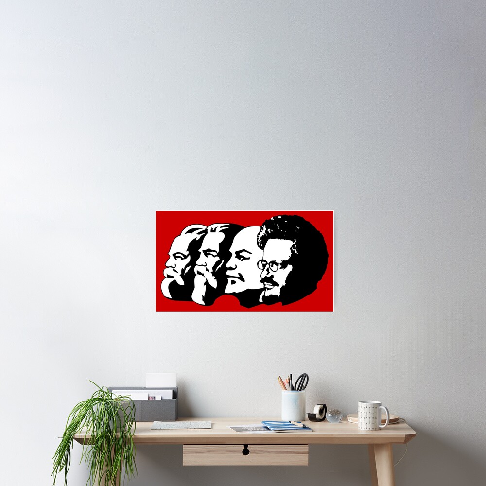 "Marx, Engels, Lenin, Trotsky" Poster for Sale by Trotskist | Redbubble