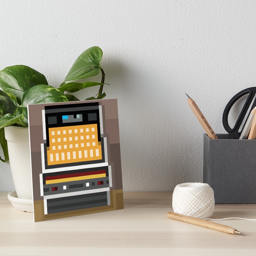 "80s Jukebox - 0034 - Original Abstract Pixel Art" Art Board Print for ...