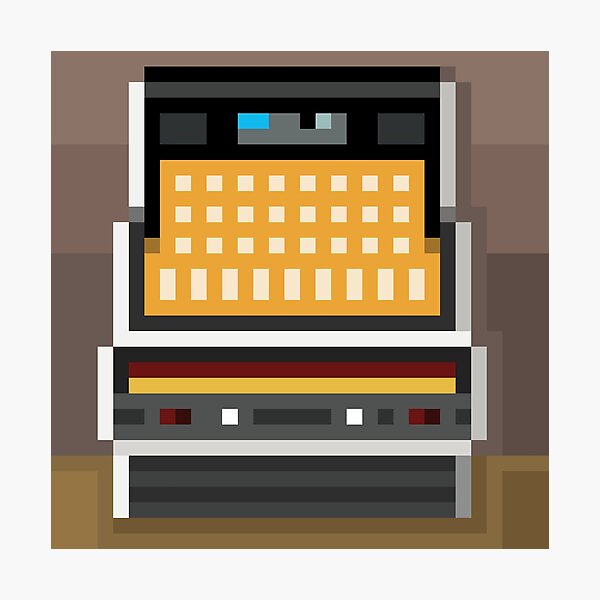 "80s Jukebox - 0034 - Original Abstract Pixel Art" Photographic Print ...