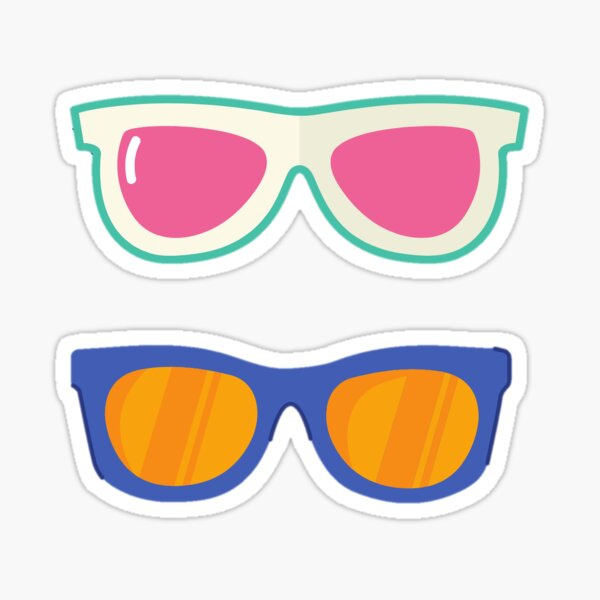 "ikili renkli gözlük" Sticker for Sale by zuller | Redbubble