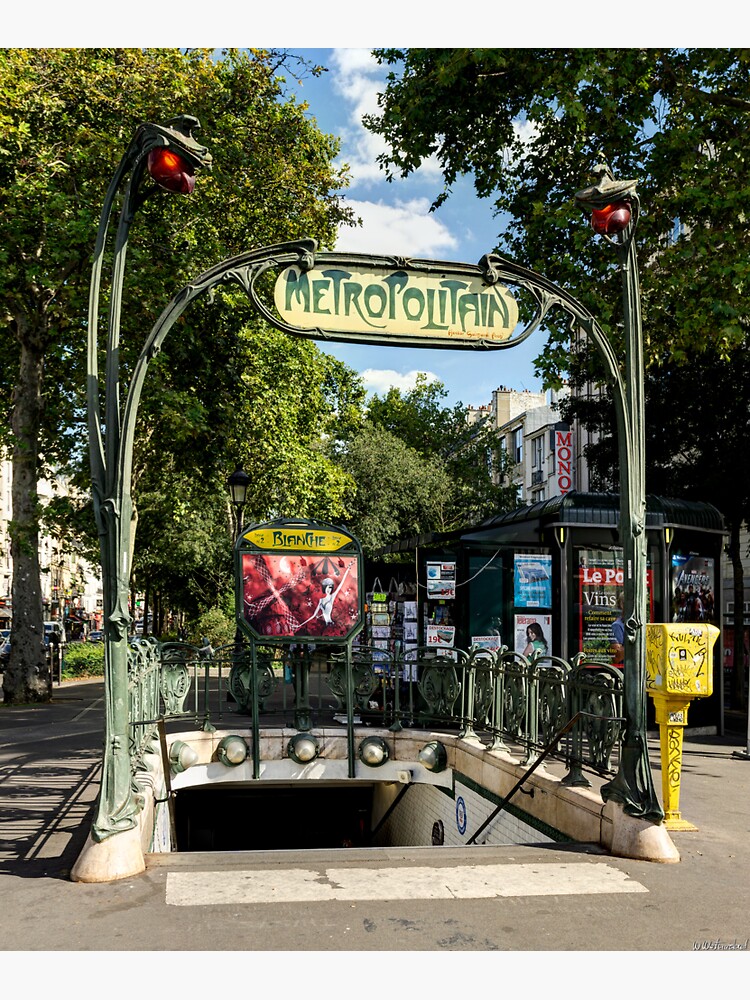 "Paris Metro Entourage Entrance" Sticker for Sale by WWestmoreland ...