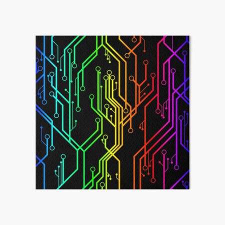 "Rainbow circuit board tech" Art Board Print for Sale by jc007 | Redbubble