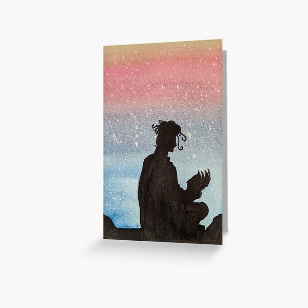 "Starlight Reader" Greeting Card by River-of-Cream | Redbubble