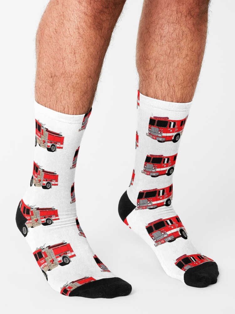 "118 - fire truck" Socks by Sara93 | Redbubble