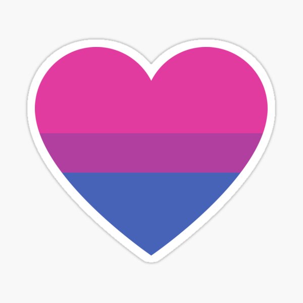 "Bi Pride Heart" Sticker for Sale by CSCairo | Redbubble