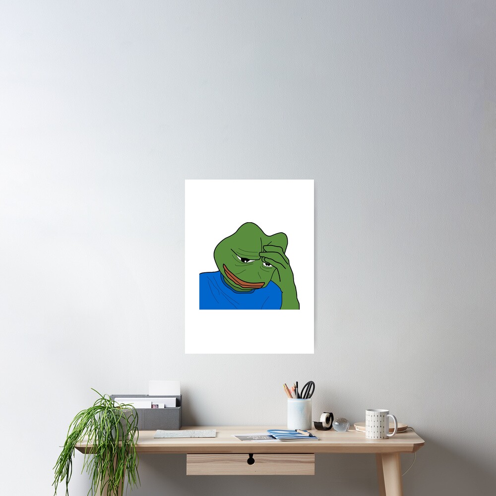 "facepalm pepe" Poster for Sale by JozoRazObchod | Redbubble