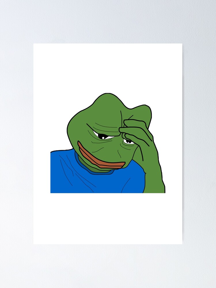 "facepalm pepe" Poster for Sale by JozoRazObchod | Redbubble