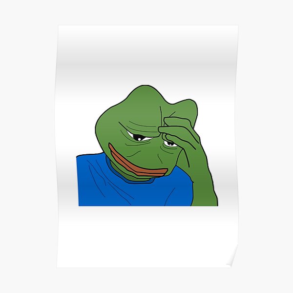 "facepalm pepe" Poster for Sale by JozoRazObchod | Redbubble