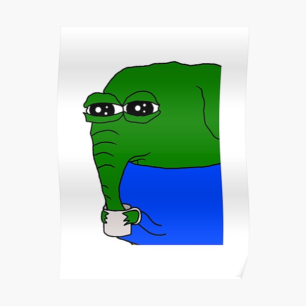 "elephant pepe" Poster by JozoRazObchod | Redbubble