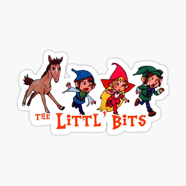 "Littl Bits retro 80s anime throwback tribute" Sticker for Sale by ...