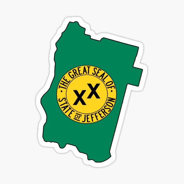 "State Of Jefferson" Sticker for Sale by Chasadia | Redbubble