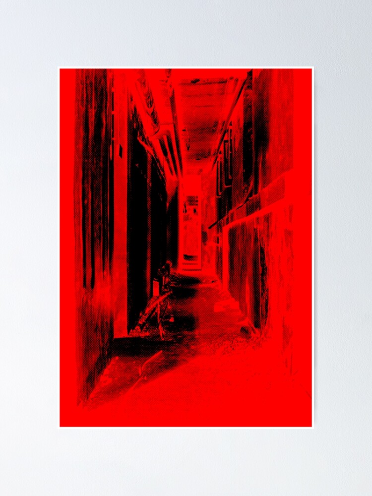 "The Red Hall" Poster for Sale by Black-and-Red | Redbubble