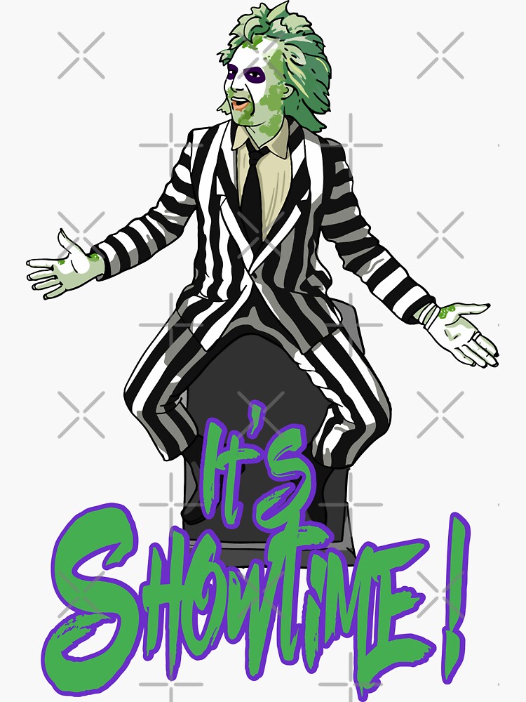 "It's Showtime" Sticker for Sale by Manderbet | Redbubble