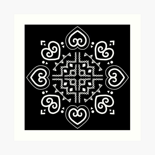 "Hmong Heart Design (White)" Art Print for Sale by yangcho87 | Redbubble