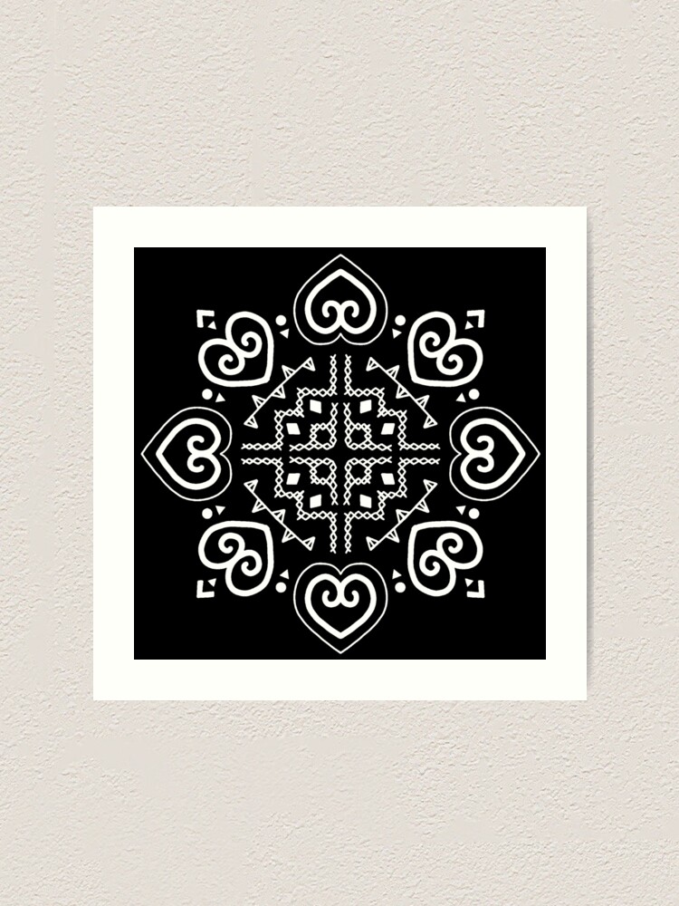 "Hmong Heart Design (White)" Art Print for Sale by yangcho87 | Redbubble