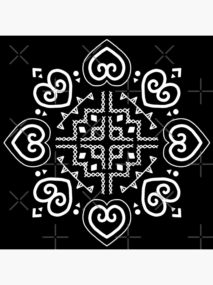 "Hmong Heart Design (White)" Art Print for Sale by yangcho87 | Redbubble