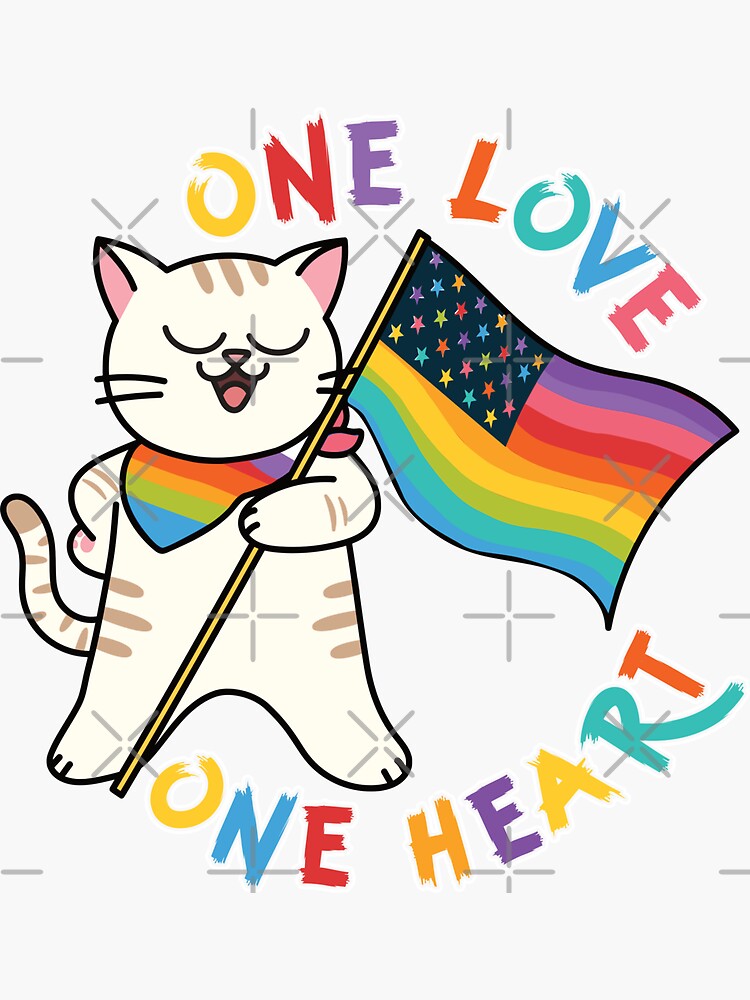 "One Love, One Heart " Sticker by StarsForgers | Redbubble