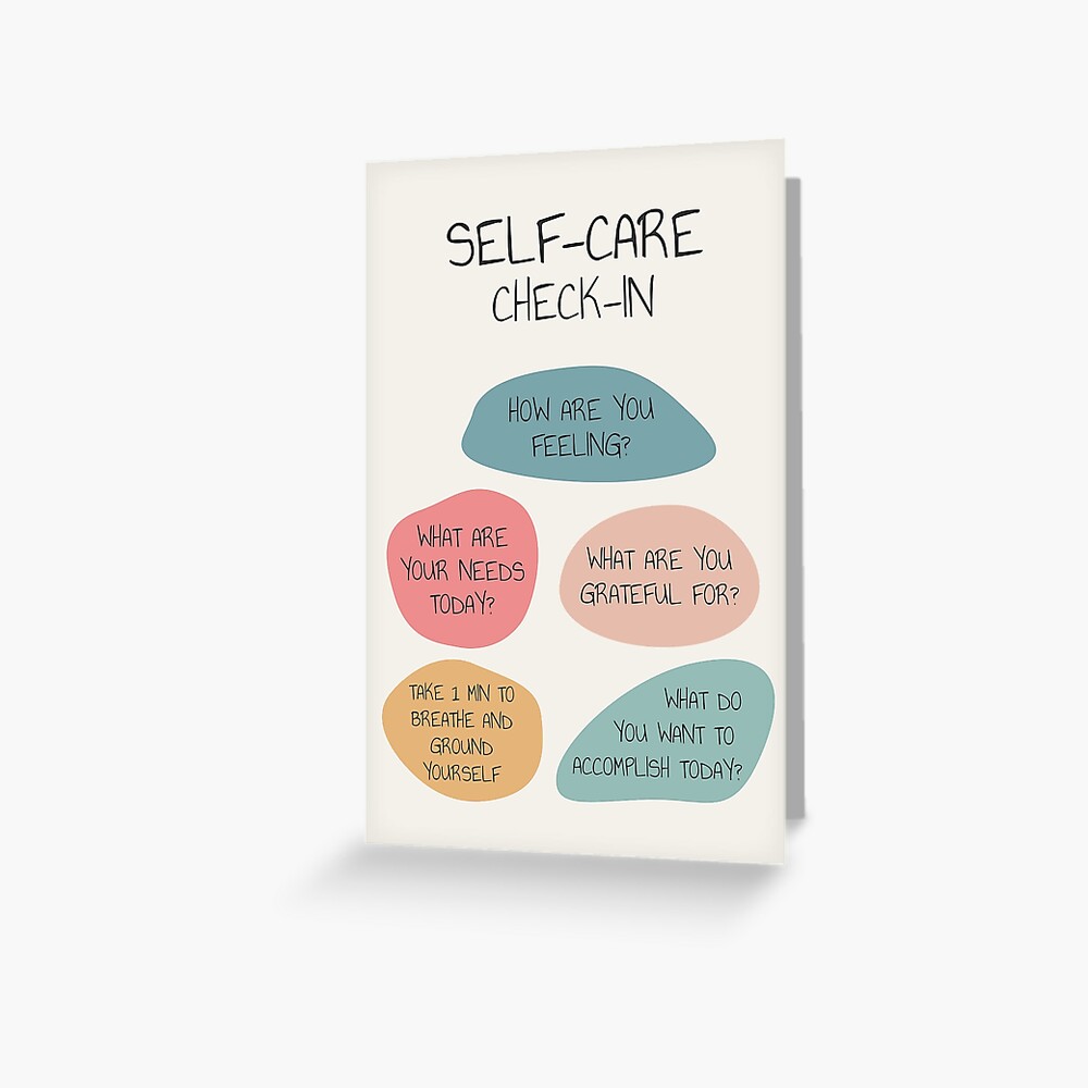 "Self Care Check In Self Love Mental Health Wellbeing Therapist Office ...