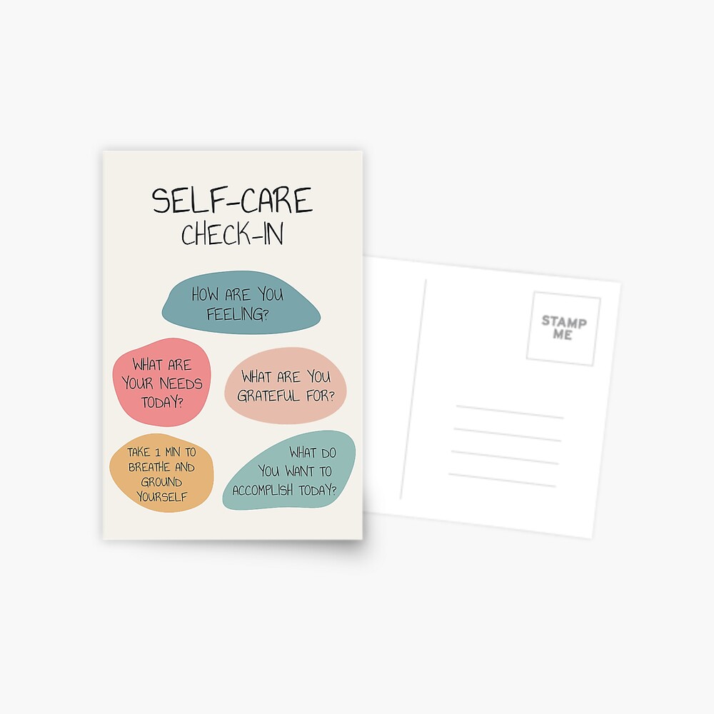 "Self Care Check In Self Love Mental Health Wellbeing Therapist Office ...