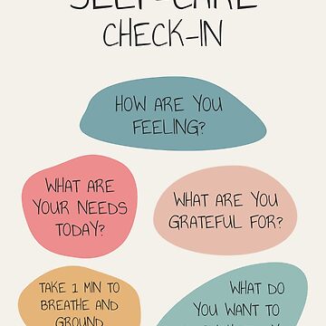 "Self Care Check In Self Love Mental Health Wellbeing Therapist Office ...